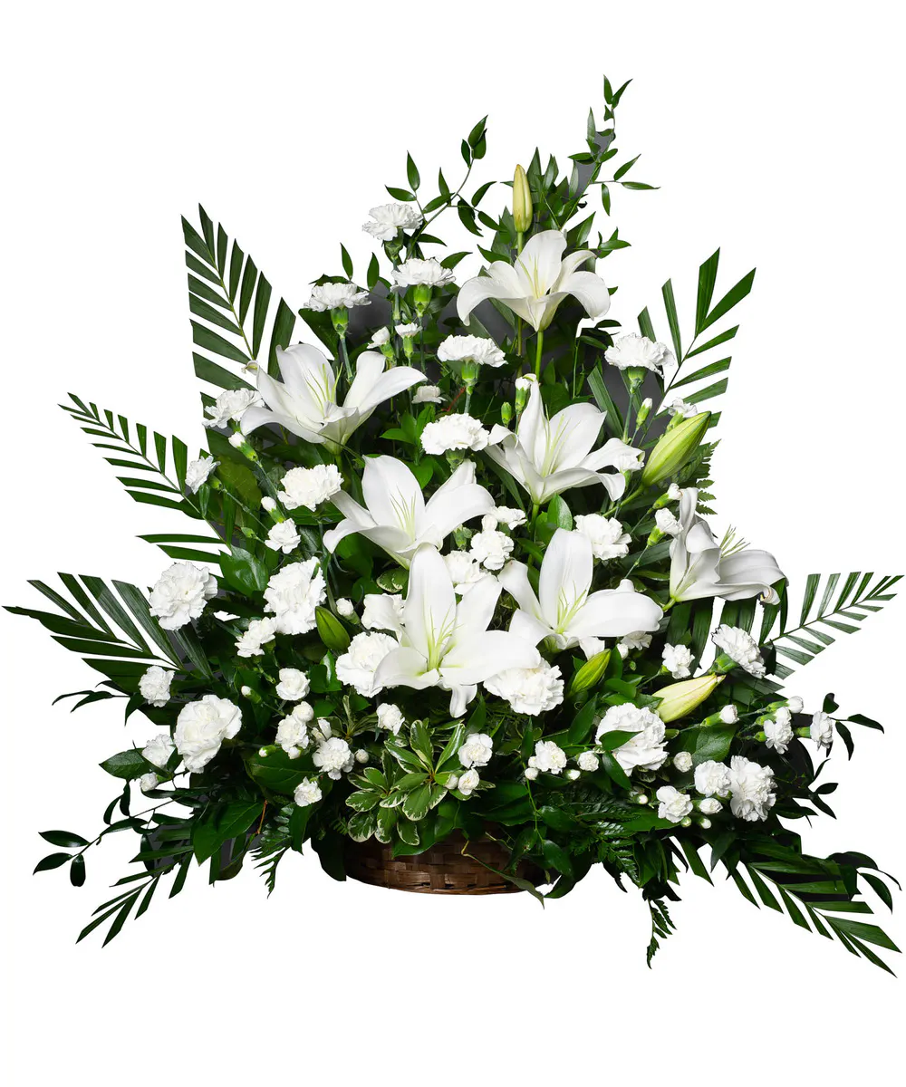 Rest In Peace White Lilies - Sympathy Flowers by Ital Florist
